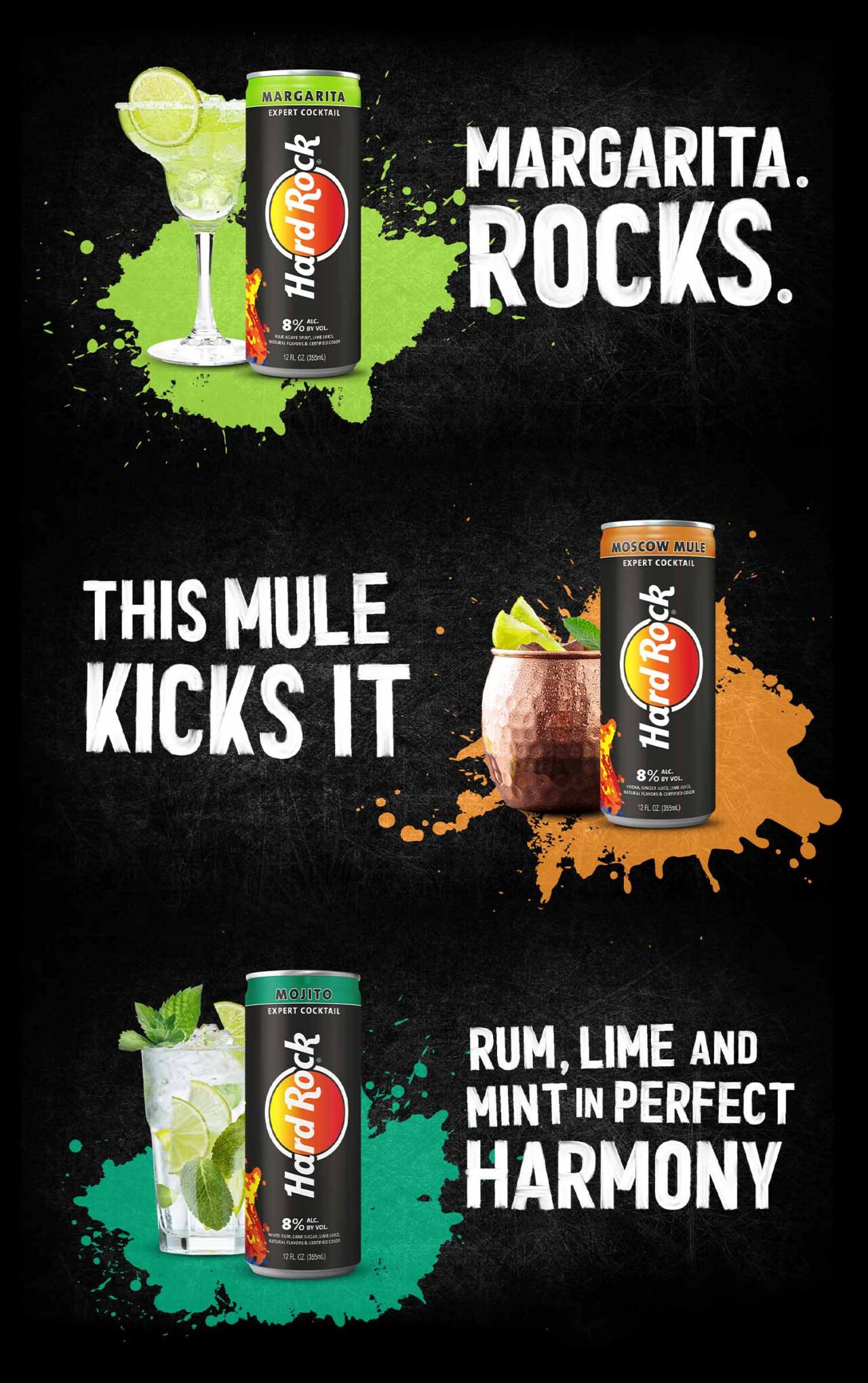 Hard Rock Expert Cocktails | Package design by SixAbove Studios